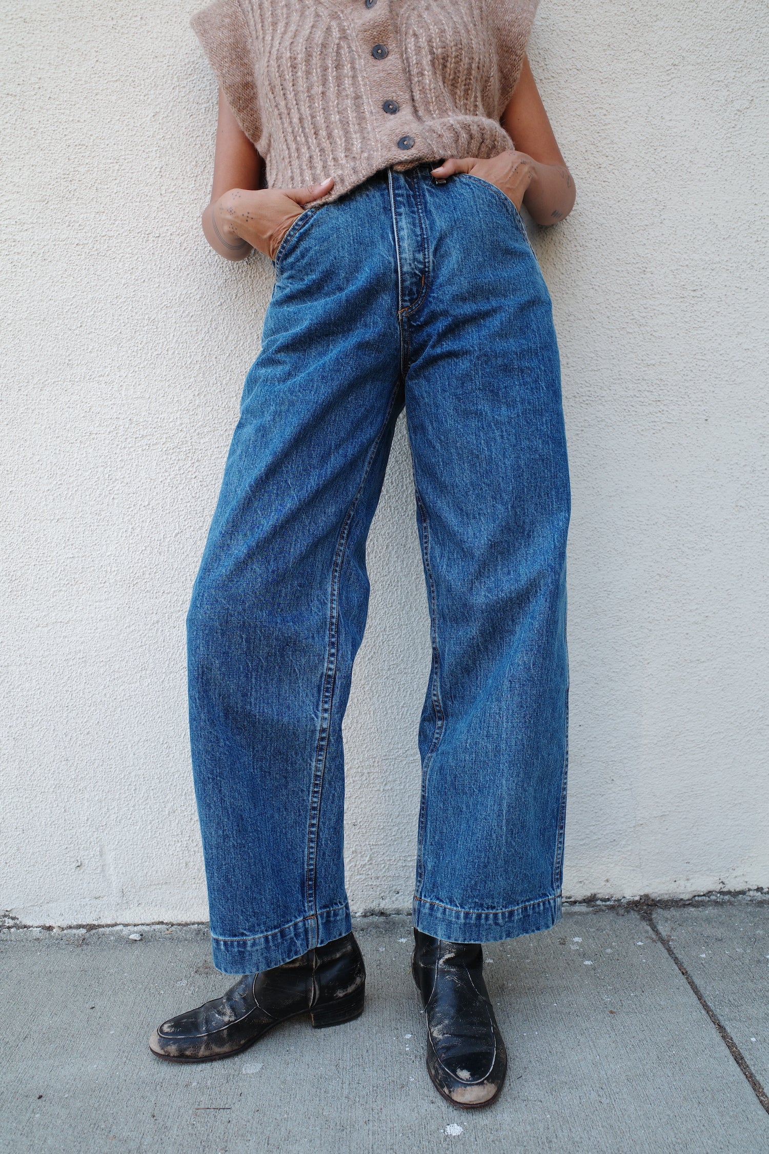 Isa Pant - Denim – roam vintage